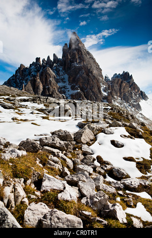 Autumn landscape at Tre Cime di Lavaredo in the Italian Alps Stock ...