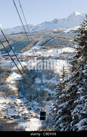 France Savoie les Coches paradiski cabin of Vanoise Express linking ...