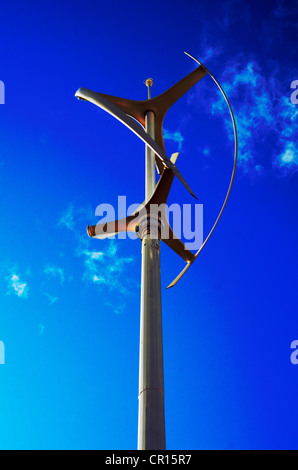Wind turbine Heartlands Pool Cornwall Stock Photo - Alamy