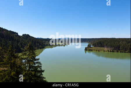 Peiting, Bavaria, Germany, Europe. View along the River Lech in ...