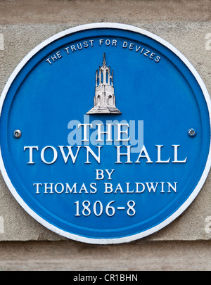 Town Hall Plaque Devizes Stock Photo - Alamy