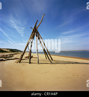 Teepee on the beach Stock Photo - Alamy