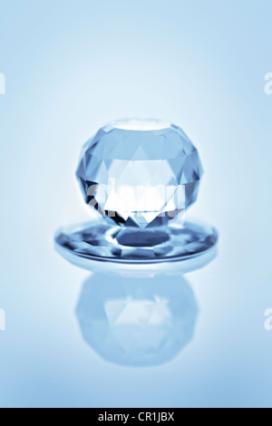 Cut glass crystal ball Stock Photo - Alamy