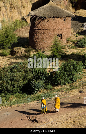 Tukul, traditional hut, house at Lalibela, UNESCO World Heritage Stock ...