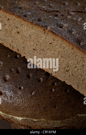 fresh cut bread made of flour and dried cranberries, red cranberry ...