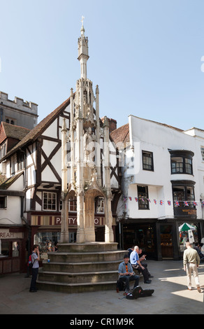 Buttercross, Winchester; England; UK in Black and White Sepia Tone ...