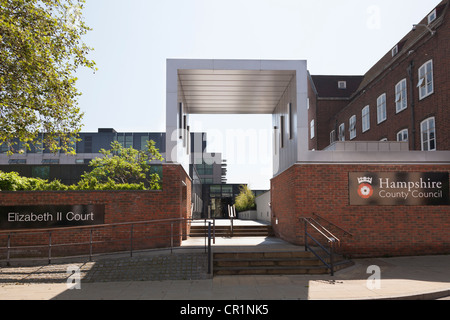 Hampshire County Council office, Elizabeth II Court in Winchester Stock ...