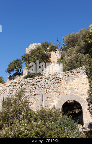 Castillo de Alaro castle ruin, Puig de Alaro mountain, Majorca ...