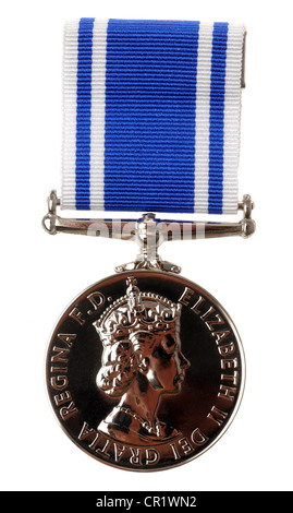 Police long service medal, cut out of police long service medal, UK ...