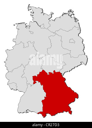 Map of Bavaria Stock Photo - Alamy