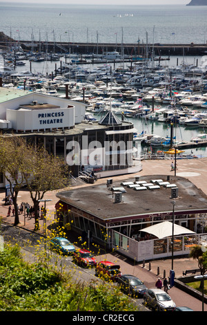 Torquay marina and harbor, with princess theater and the pavilion and ...