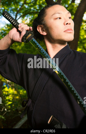 This is a blade from a katana, a traditional Japanese sword known for ...