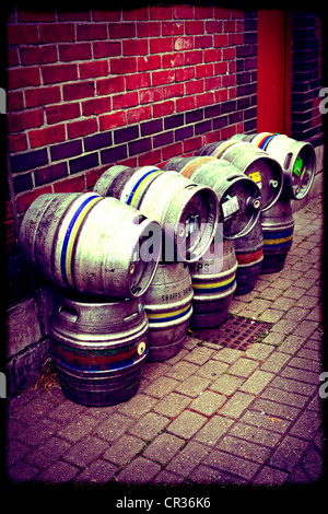 Empty Beer Real Ale Barrels Kegs Casks Stock Photo - Alamy