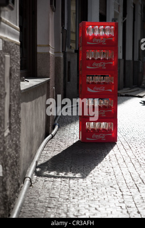Crates of empty Coca-Cola bottles Stock Photo - Alamy