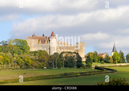 Chateau, castle, Chateauneuf, Dijon, Cote-d'Or, Bourgogne, Burgundy ...