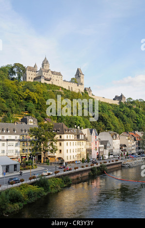 Lenne River, Altena Castle, Altena, Lennetal, Maerkischer Kreis ...