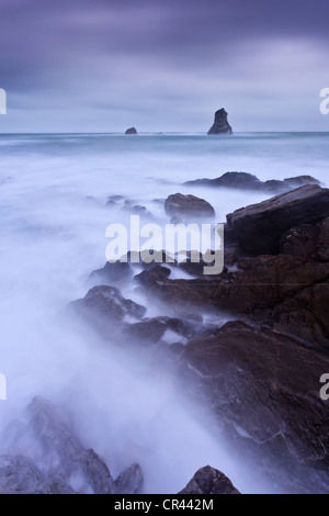 Rocks near a stormy sea or ocean. Beautiful landscape Stock Photo - Alamy