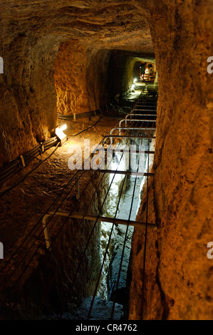 Greece, Island of Samos: Eupalinos Tunnel, built in Polykrates' time ...
