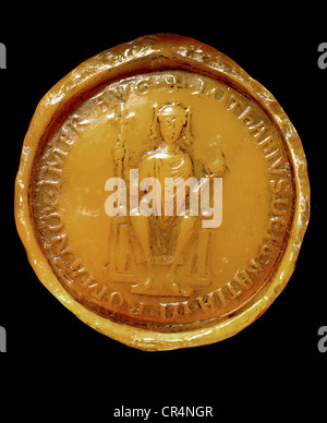 Seal of Lothair III Holy Roman Emperor, 12th century Stock Photo - Alamy