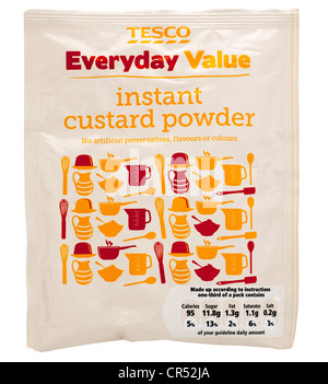 packet of Tesco Everyday Value custard creams biscuits isolated on ...