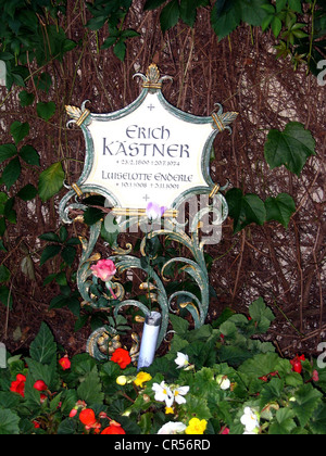 Grave of Erich Kästner, 1899-1974, writer, cemetery of the catholic ...