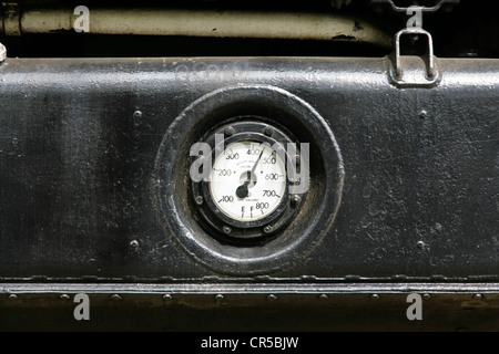 diesel fuel gauge dial on empty tank Stock Photo - Alamy