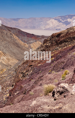 Looking down into Panamint Valley from Route 190, approaching Death ...