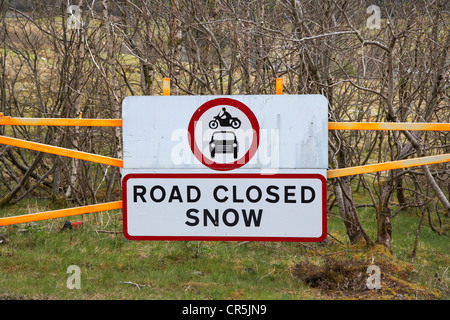 roadsign on the a85 in scotland perth to crianlarich road showing the ...
