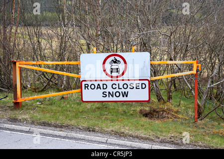 roadsign on the a85 in scotland perth to crianlarich road showing the ...