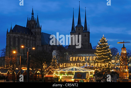 Christmas market in Erfurt, Thuringia, Germany, Europe Stock Photo - Alamy