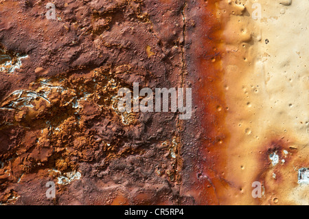 Close up of metal and rusted metal structures and surfaces in high ...