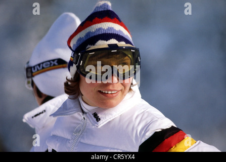 German alpine skier Maria Epple ain action at the giant slalom during ...
