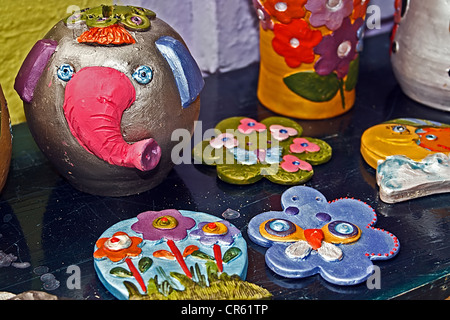 Different types of clay colored children at a workshop Stock Photo - Alamy
