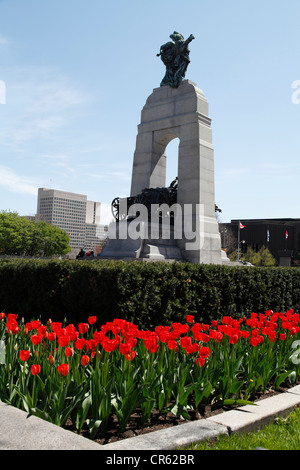 The National War Memorial in Ottawa Canada is a cenotaph with bronze ...