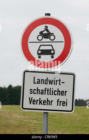 traffic signs driving ban for motorcycles Stock Photo - Alamy