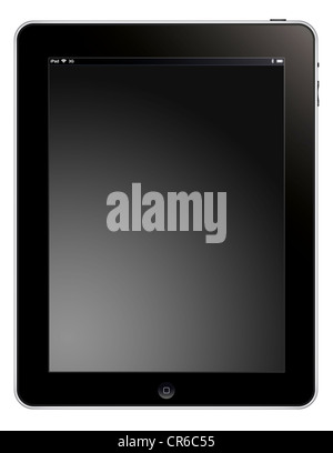Apple ipad cutout on white background with blank screen Stock Photo - Alamy