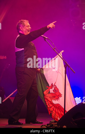 Welsh entertainer Max Boyce performing at the opening of the 1999 Rugby ...