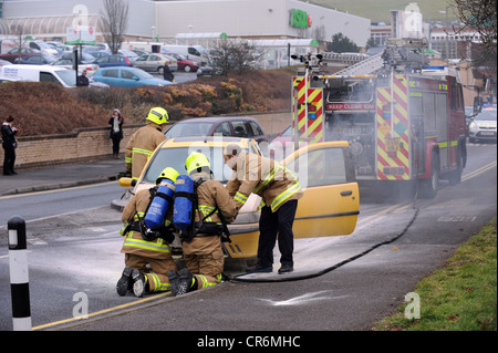 Firefighters put out a fire in a storage hut on the Osterley sports and ...