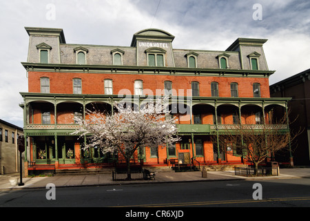 View of the Historic Union Hotel in Flemington, Hunterdon County, New ...