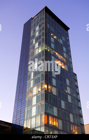 High-rise-facade detail evening buildings construction architecture ...