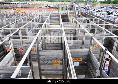 Maze in Stockyards in Fort Worth, Texas, USA Stock Photo - Alamy