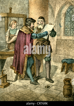 Johannes Gutenberg, Inventor Printing Press Stock Photo - Alamy