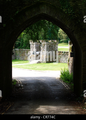 Stone bridge with road under, Cornwall, UK Stock Photo - Alamy