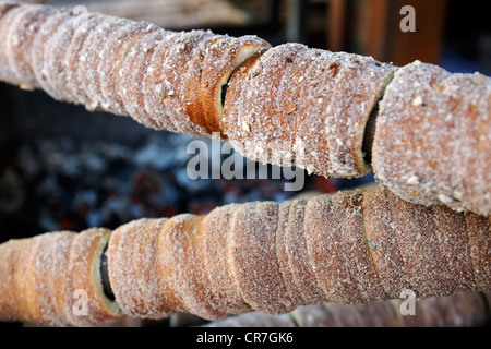 Trdelnik pastries, typical dessert, Prague, Bohemia, Czech Republic ...