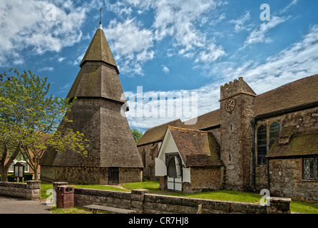 St Augustines Church, Brookland, Kent Stock Photo - Alamy