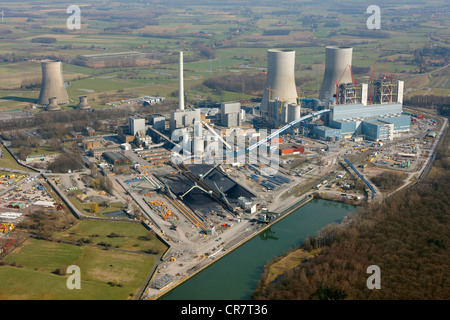 Aerial view, Kraftwerk Westfalen power plant, coal-fired power plant of ...
