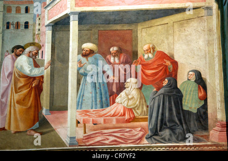 St Peter healing the cripple, by Masolino, 1425, Crucifixion of St ...