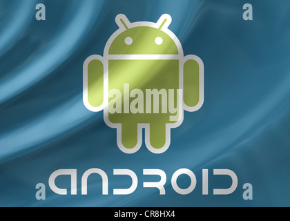 Android logo flag symbol icon emblem Stock Photo - Alamy