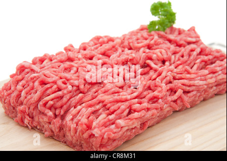 Fresh raw minced beef on cutting board and ingredients Stock Photo - Alamy