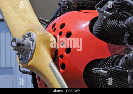 closeup Airplane cylinder engine, Vintage Airplane engine Stock Photo ...